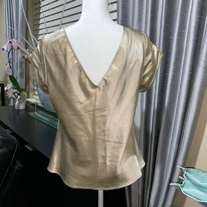 Talbots | Tops | Talbots Pure Silk Beautiful Sleeveless Gold Top | Poshmark